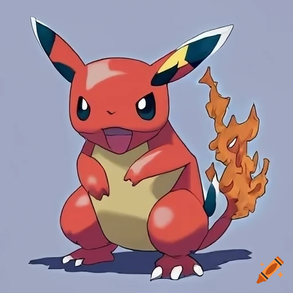 Fire type pokémon on Craiyon