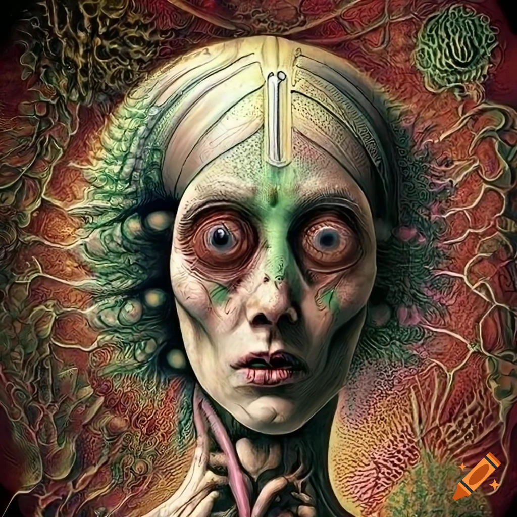 Surreal academic artwork of alien soul anatomy on Craiyon