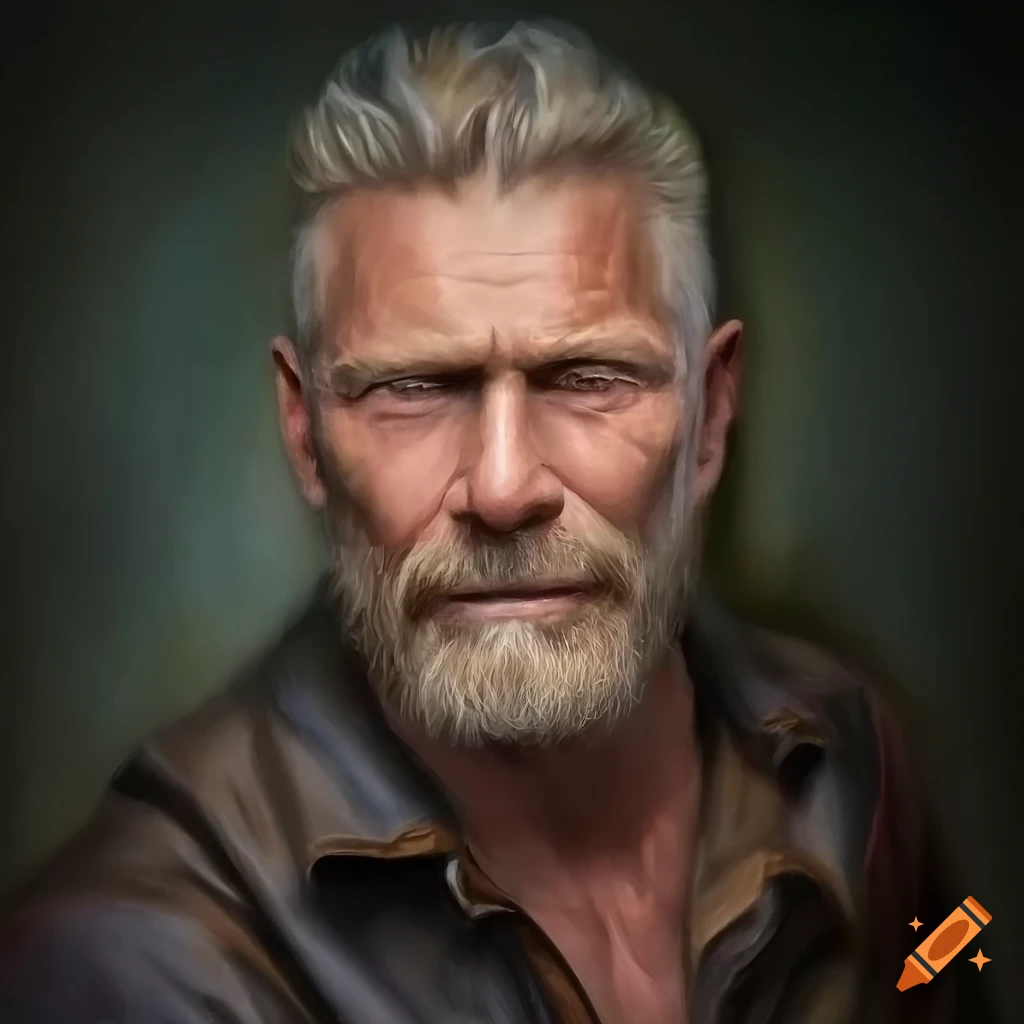 Detailed oil portrait of Slade Wilson played by Stephen Lang on Craiyon