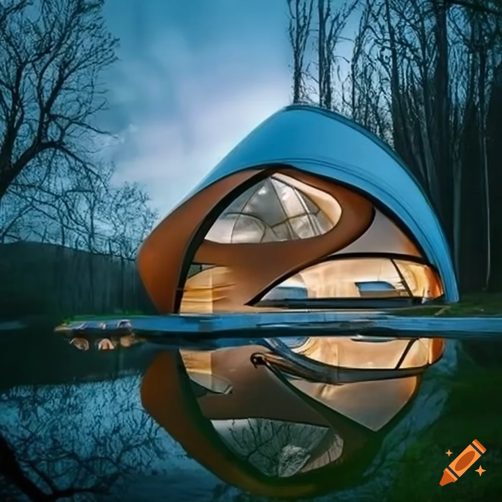 Image of a futuristic eco-friendly house on Craiyon