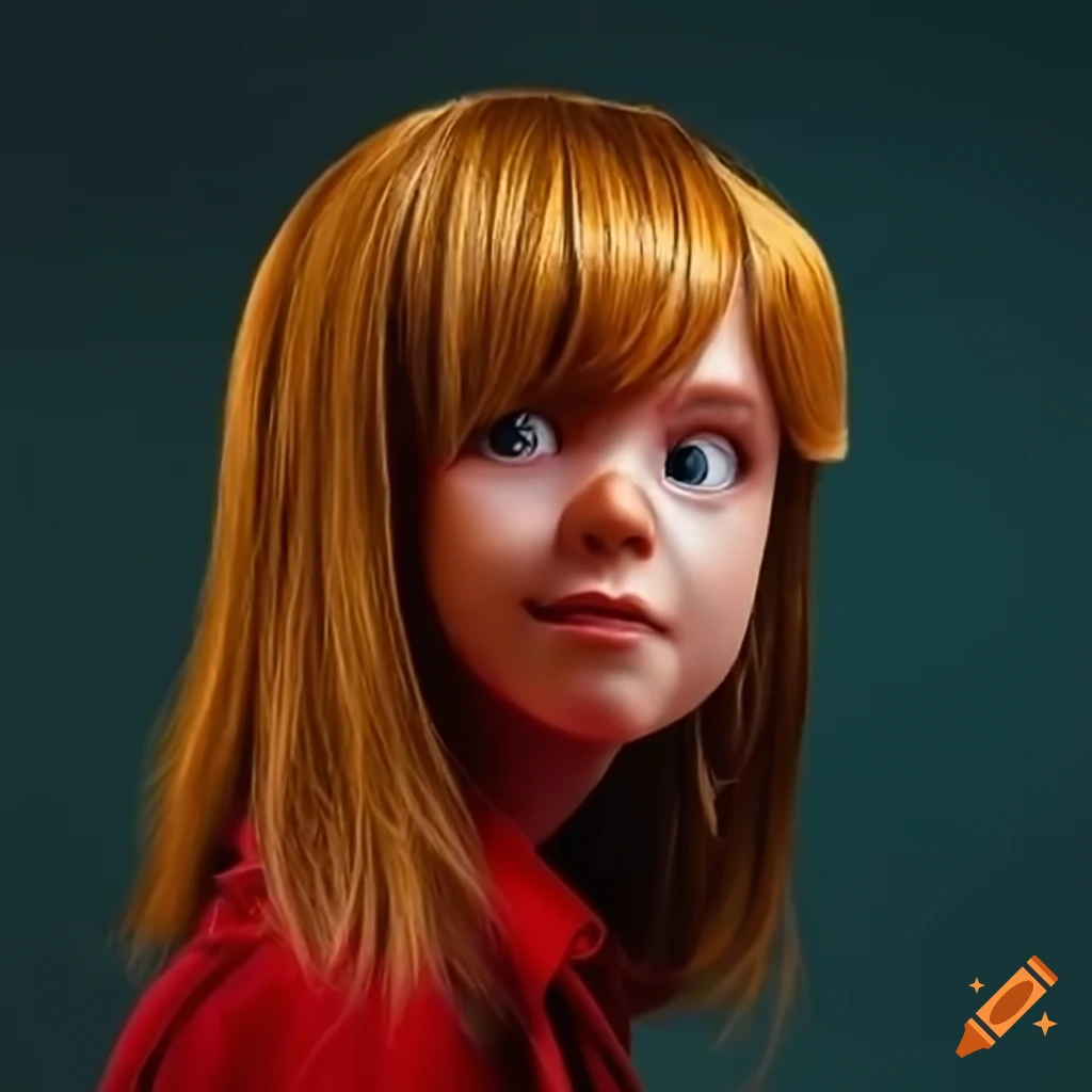 Realistic depiction of Penny from Inspector Gadget on Craiyon