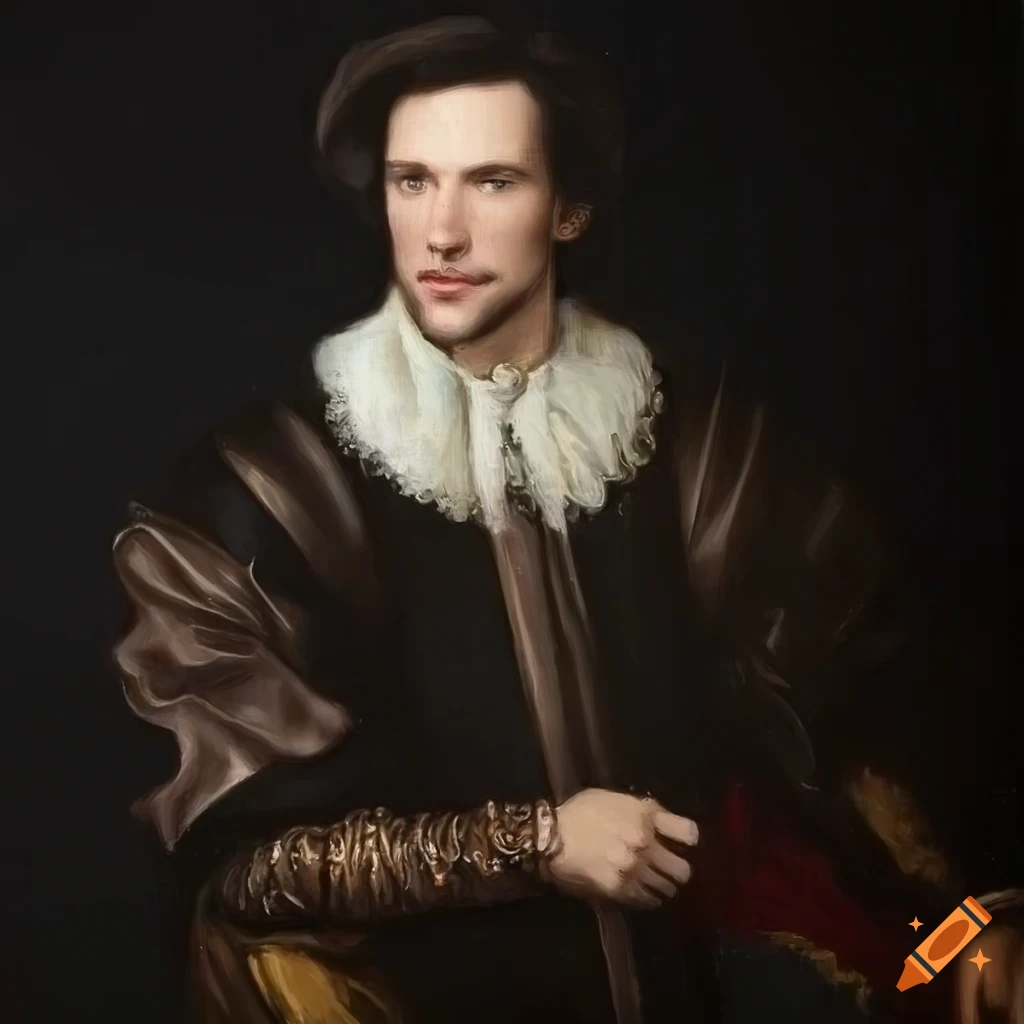 Oil painting of a handsome english nobleman on Craiyon