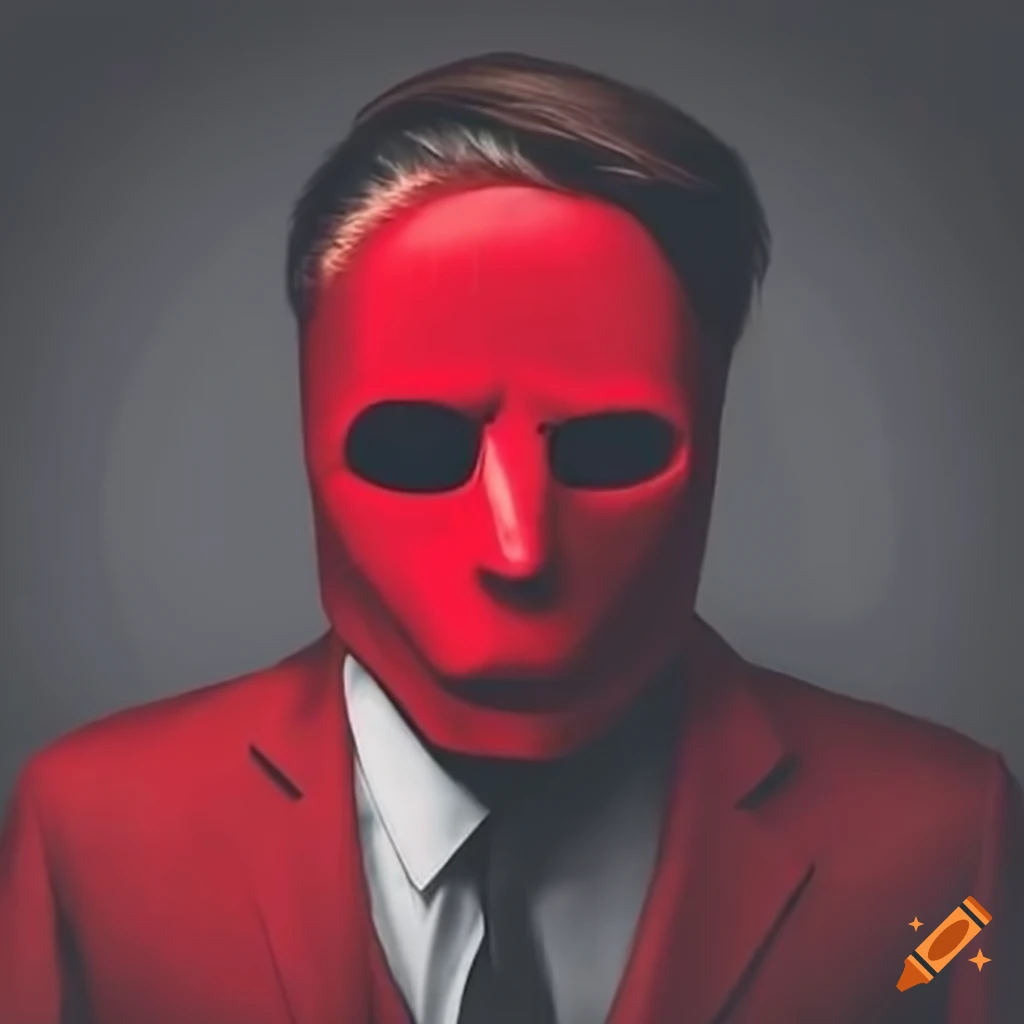 Man in red suit with a red mask on Craiyon