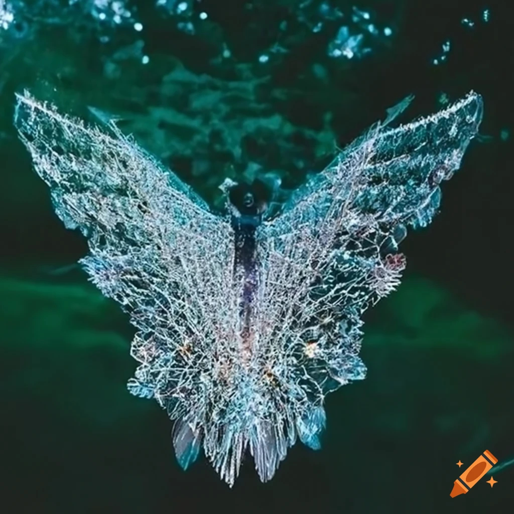 Image of a multidimensional entity with stardust wings on Craiyon