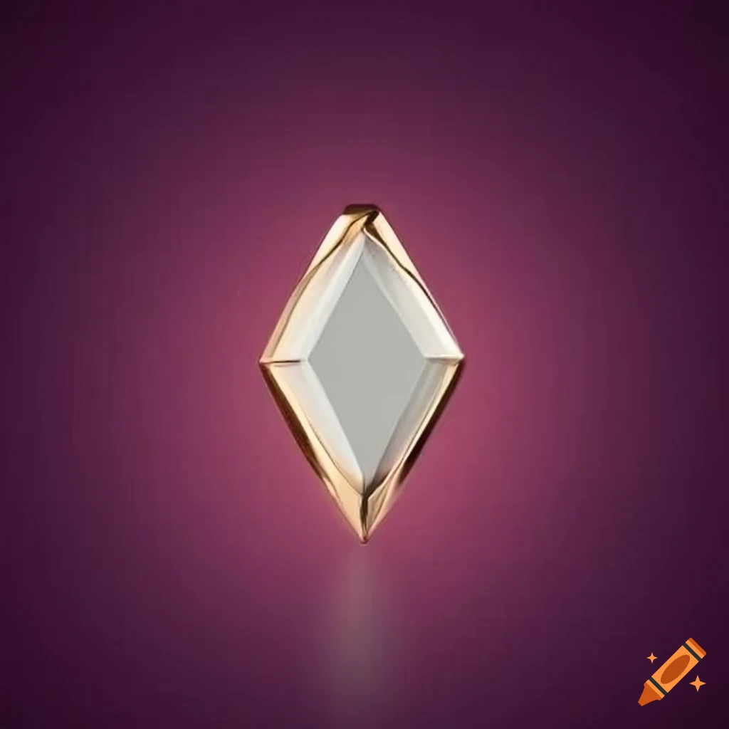 Elegant diamond-shaped white gold wax seal design