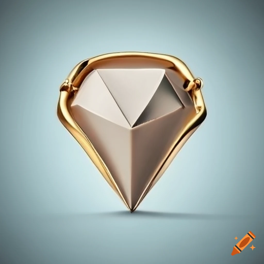 Diamond-shaped white gold wax seal design