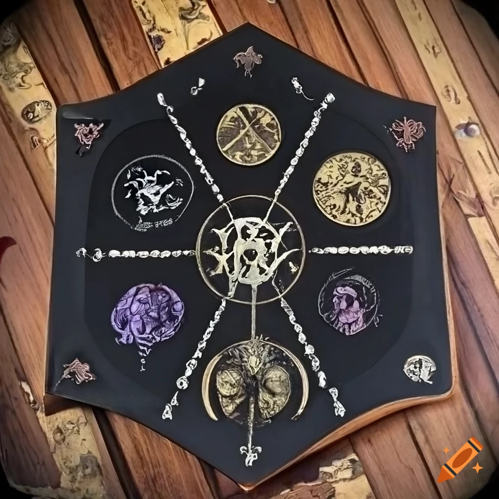 High-quality Witch's Pendulum Board for demonic divination on Craiyon