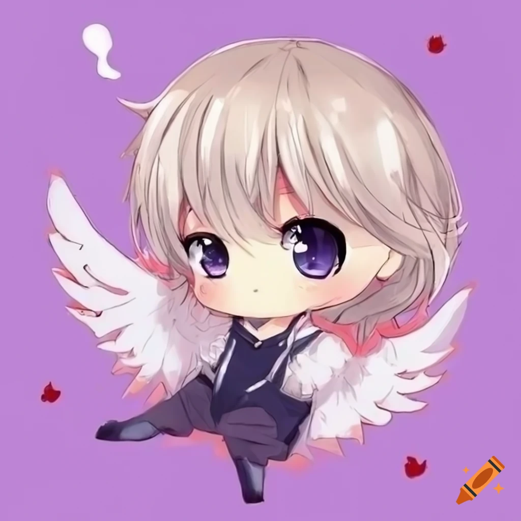 Anime Chibi Angel Wings Angel Emoji Wings Bilder: Stock Fotos