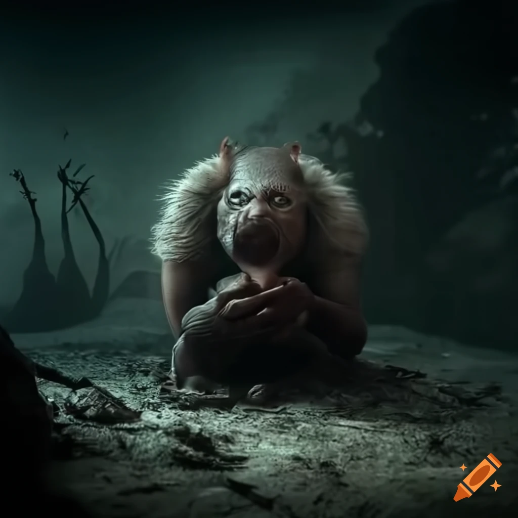 Abstract artwork titled scorn on Craiyon