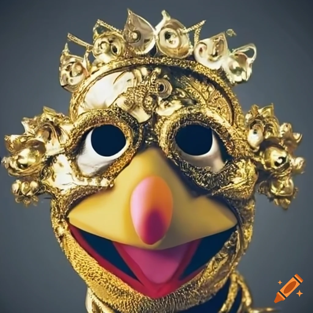 Muppets in gold venetian masks on Craiyon