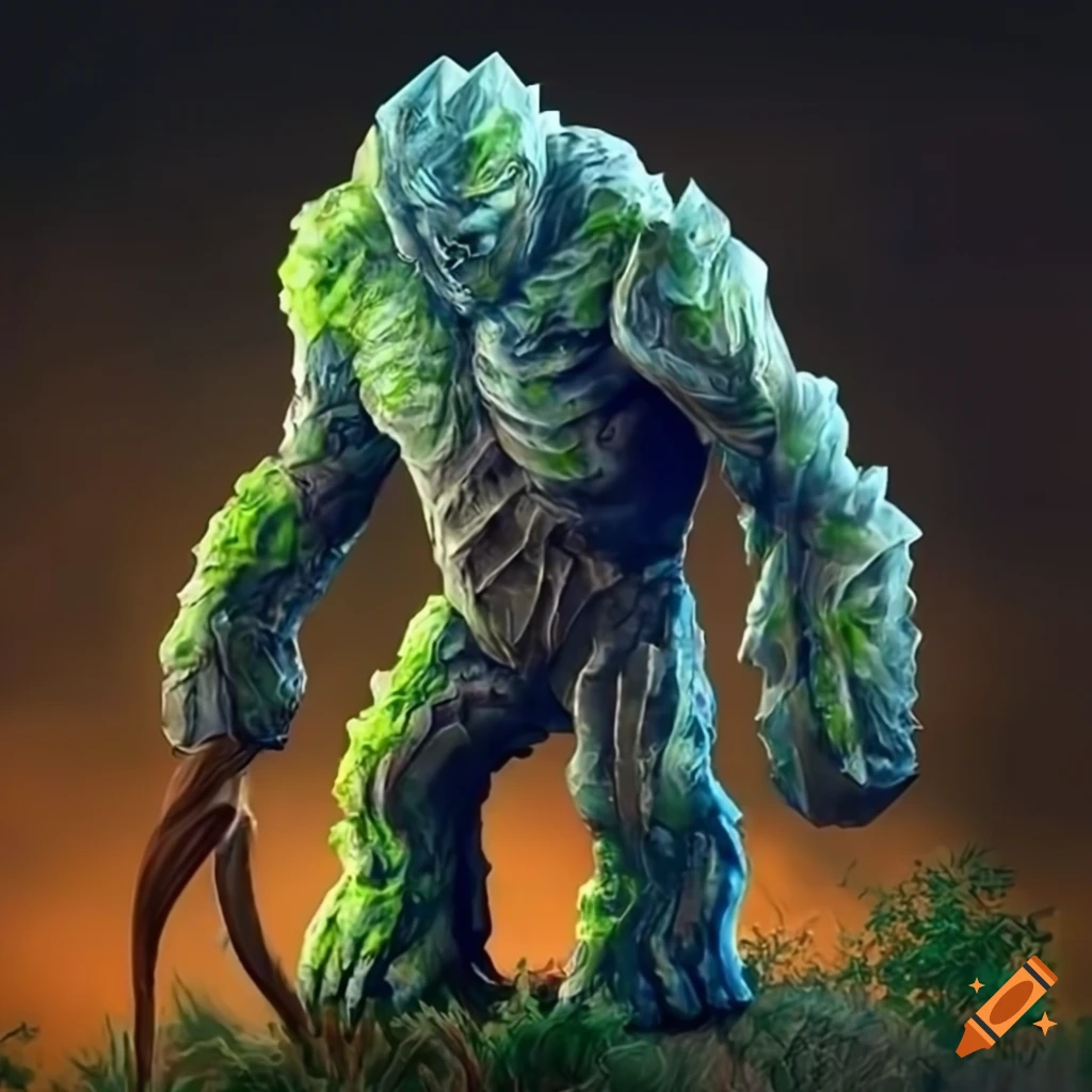 Artist representation of Earth Elemental warrior in a fantasy setting ...