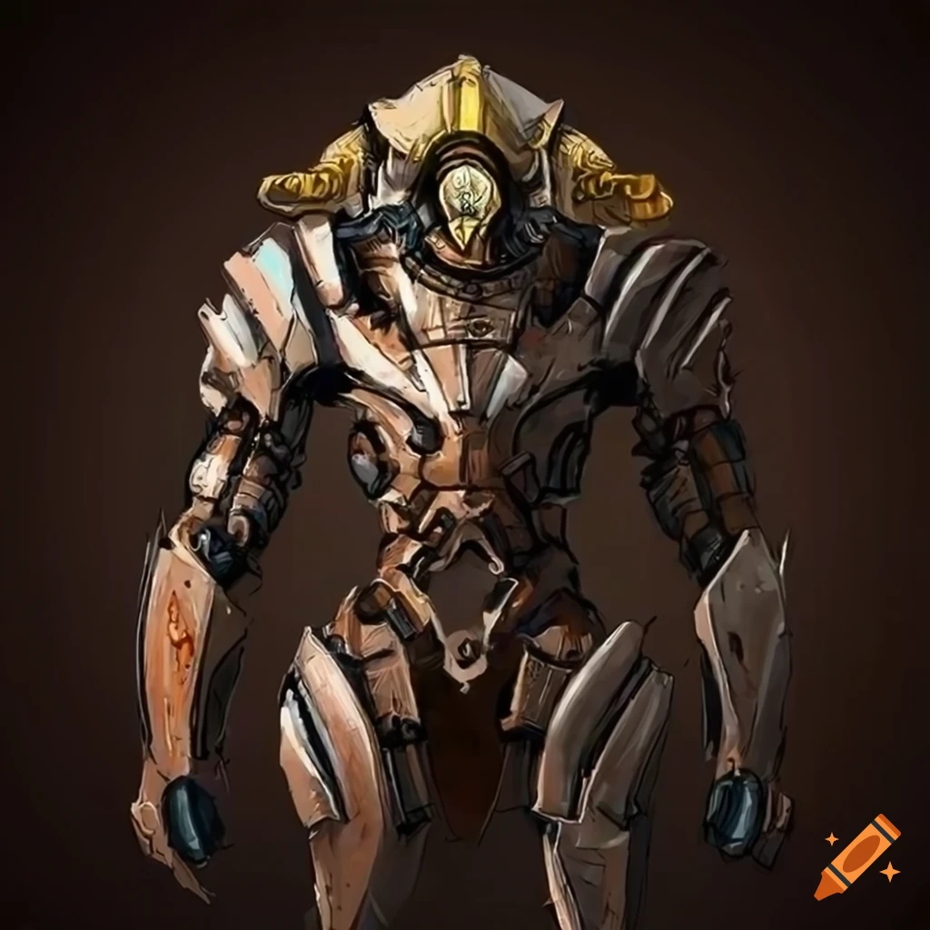 Image of a biomechanical mecha with roman-style armor on Craiyon