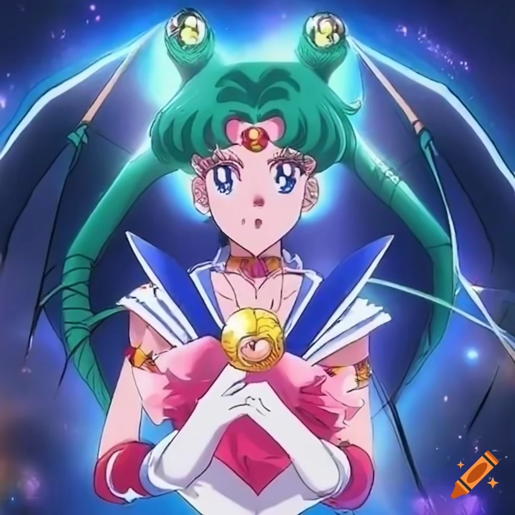 Sailor moon transformed into a powerful dragon on Craiyon