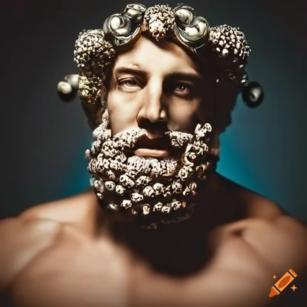 Greek Hercules as a rapper with bling and swag on Craiyon