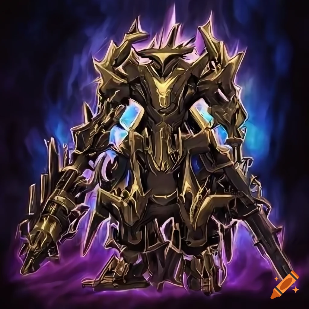 Yu-Gi-Oh style artwork of a mysterious mechanical entity on Craiyon