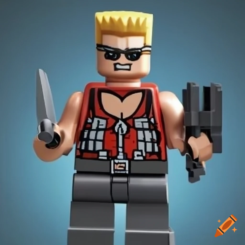 Lego duke nukem character on Craiyon