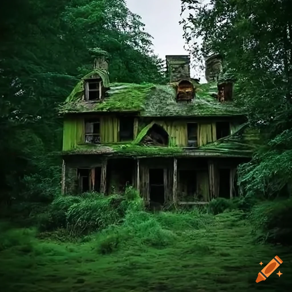 Image of creepy creatures in abandoned houses on Craiyon