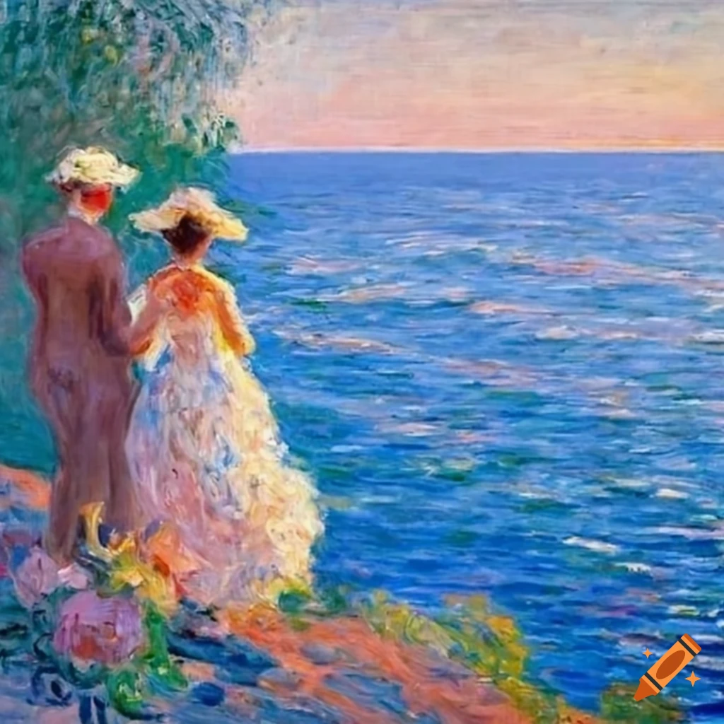 Impressionist painting of two lovers in malta on Craiyon