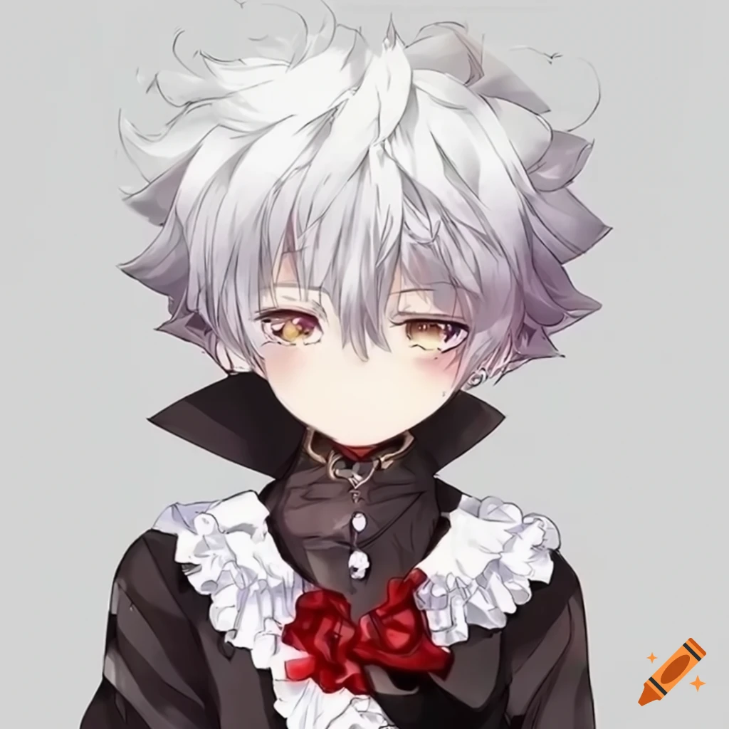 Anime Vampire Boy With White Hair