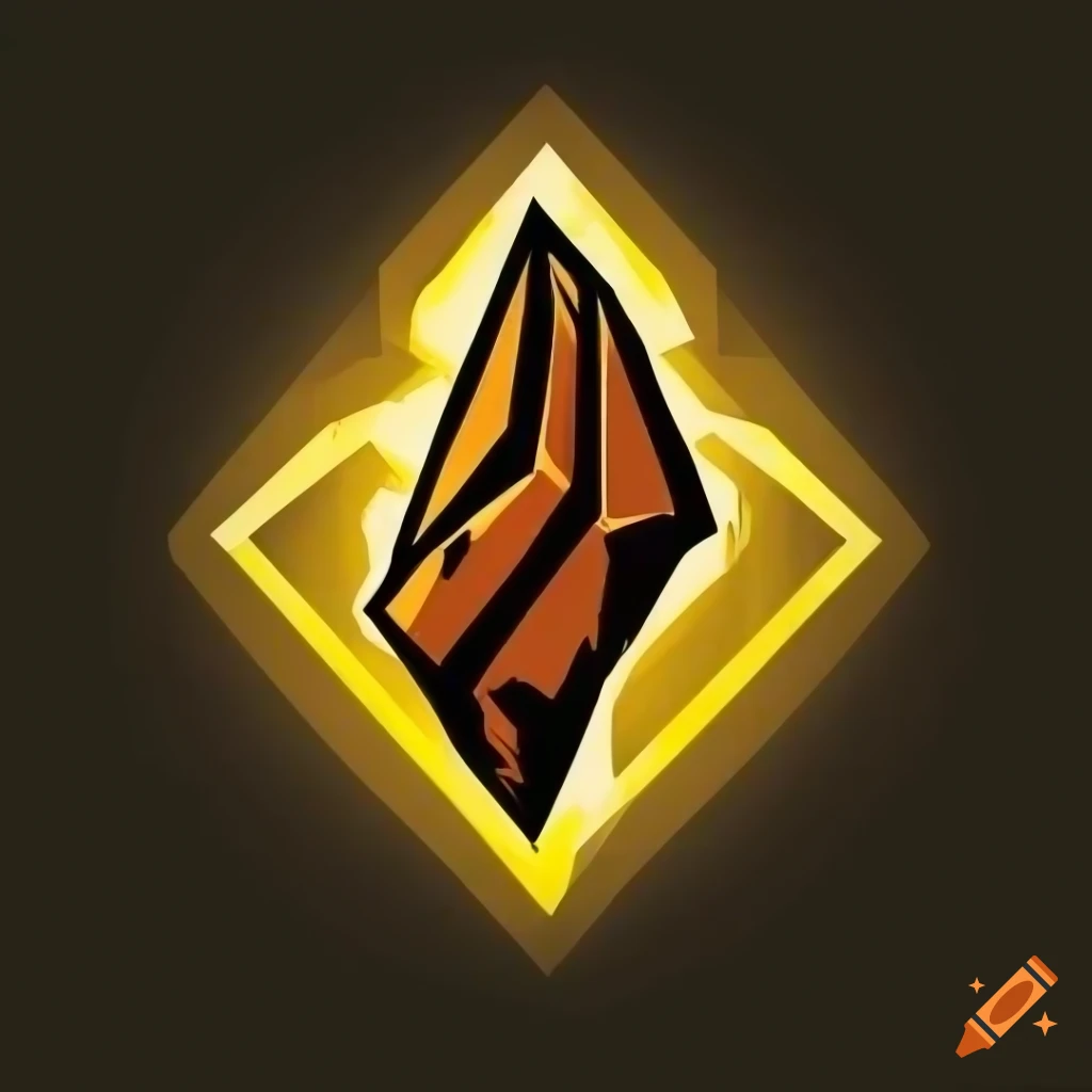 Modern vector logo with shadow and glass shard