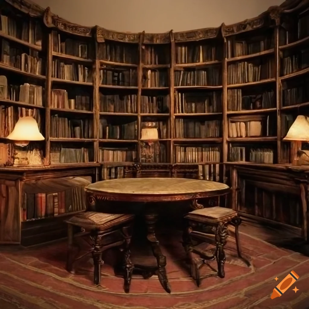 Photograph of a study in a victorian manor on Craiyon