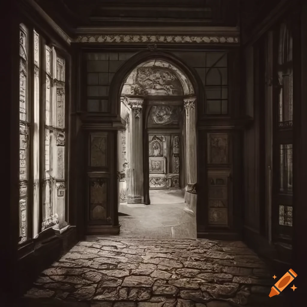 Image of a mysterious victorian temple mansion on Craiyon