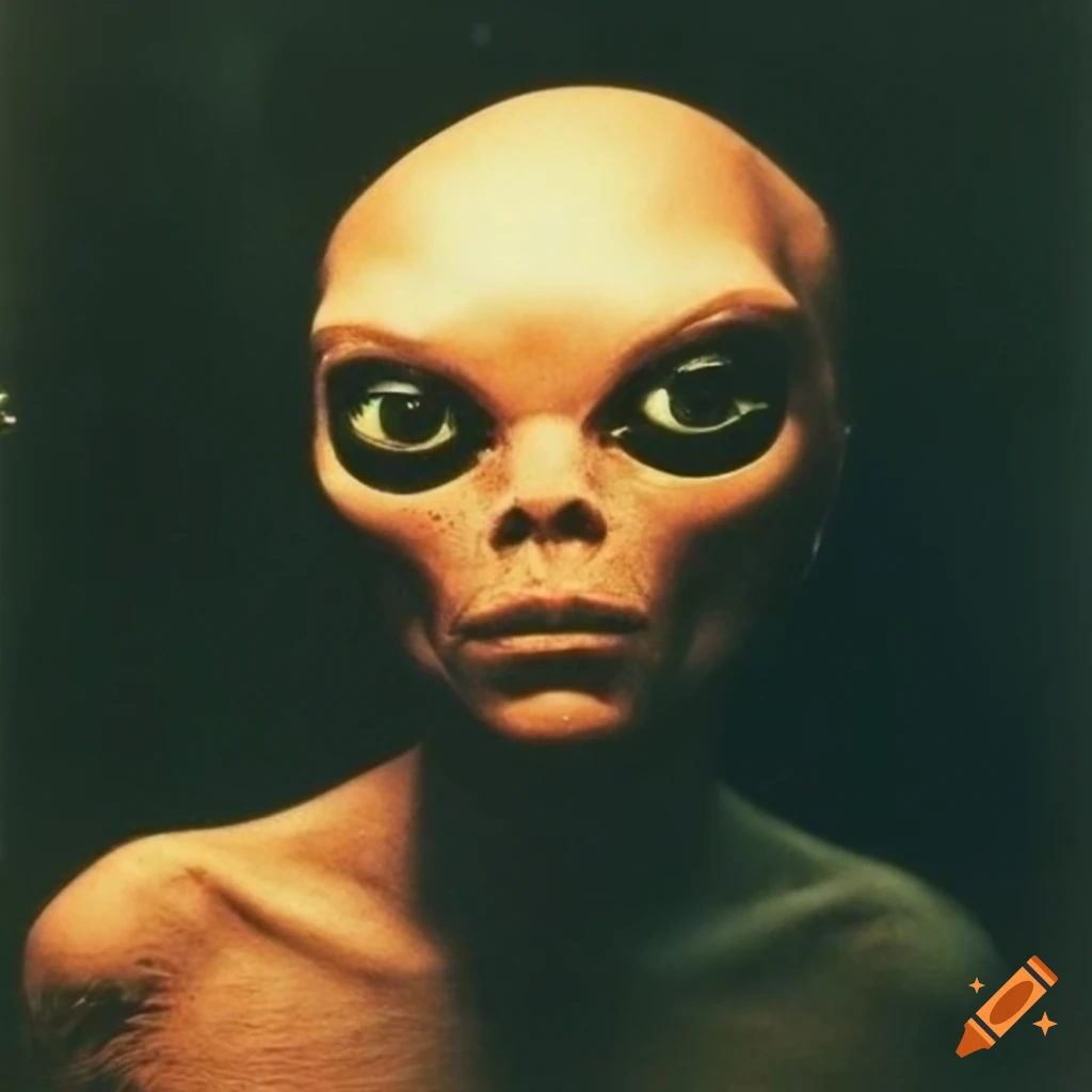 Analog color photo of a sci-fi alien portrait on Craiyon