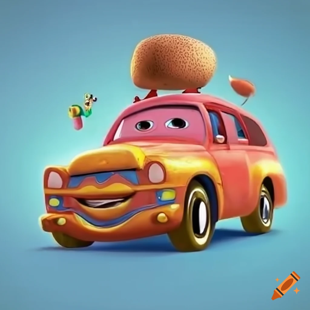 Cartoon characters for a children's show about talking cars and trucks ...