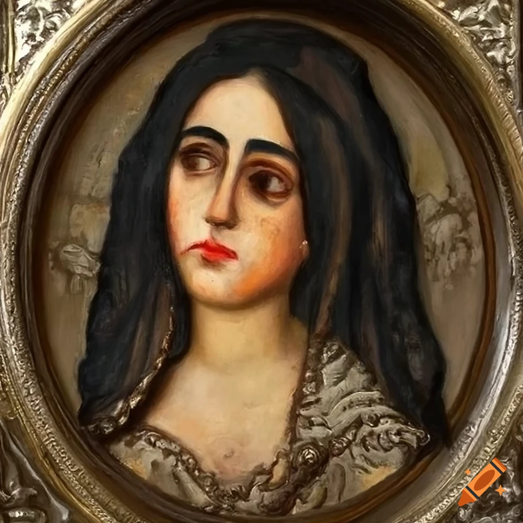 Lavish oil painting of a young jewish woman on Craiyon