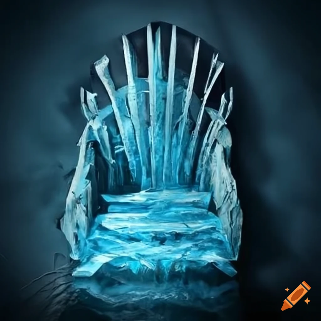 Ice adirondack throne with biomechanical design