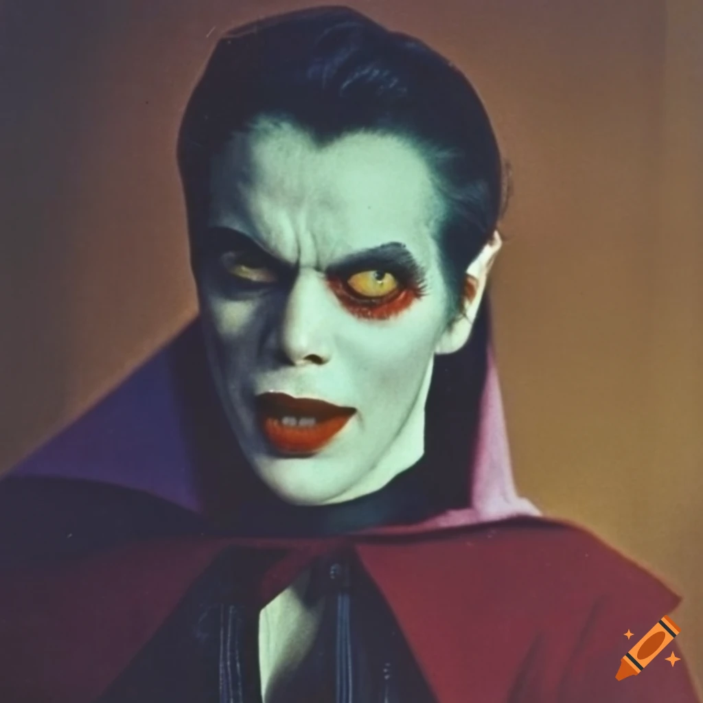 Vampire from the 1960s in a vintage photo on Craiyon