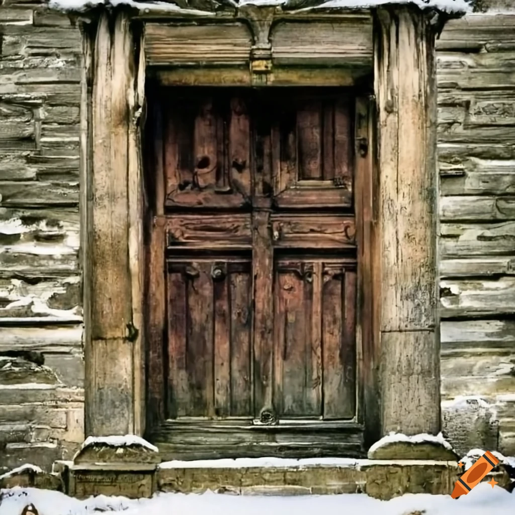 Winter door of a manor house in england on Craiyon