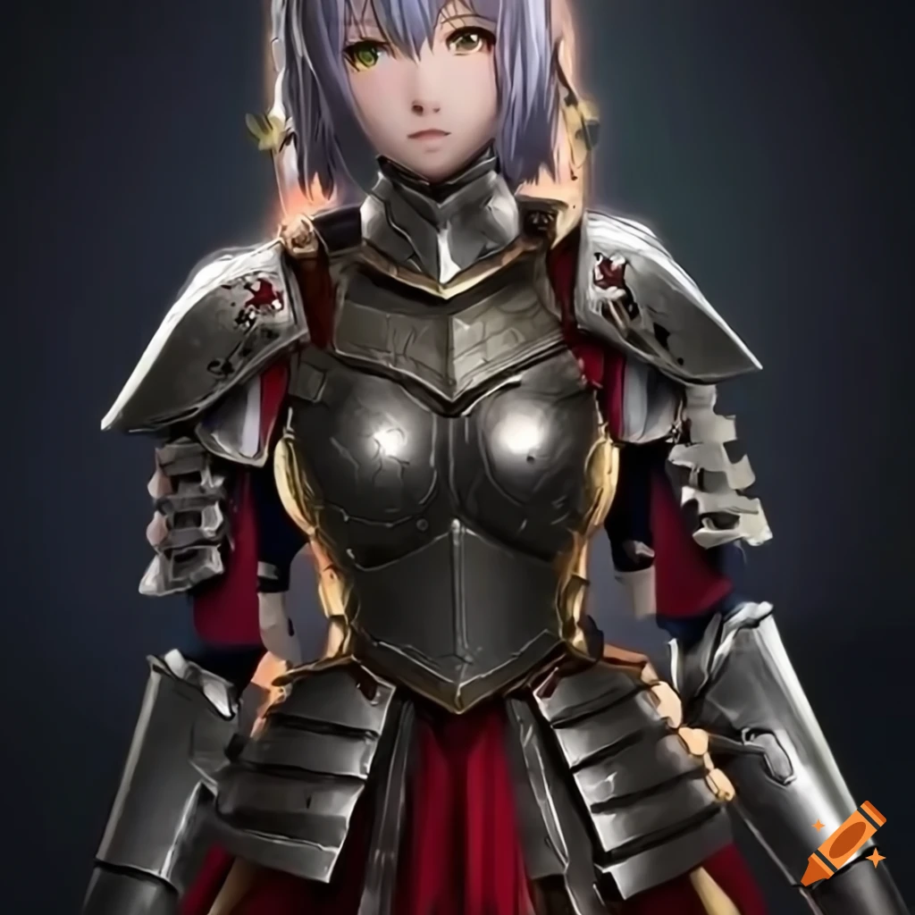 Detailed artwork of an anime girl in armor
