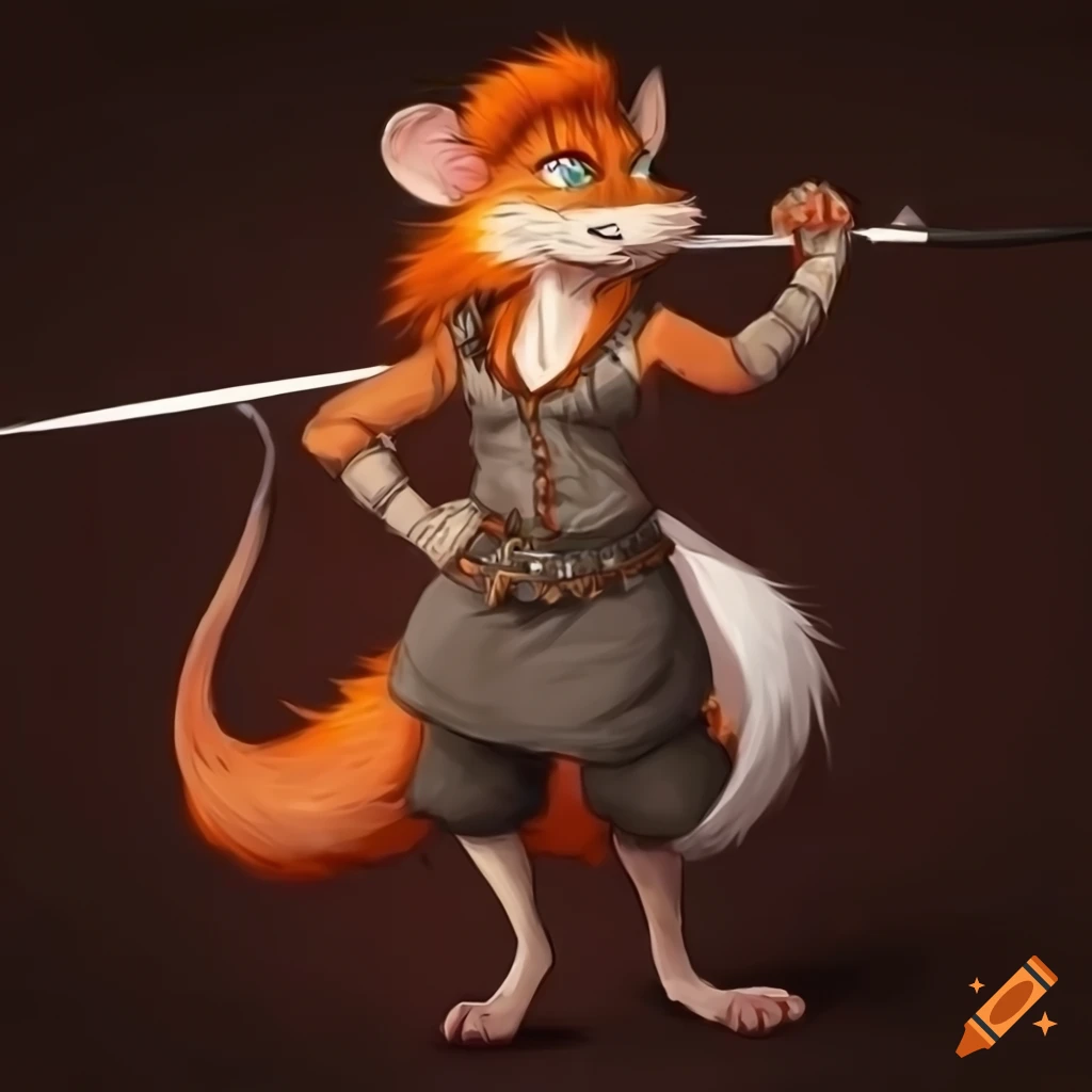 Anthro mouse fencer in an old west town on Craiyon