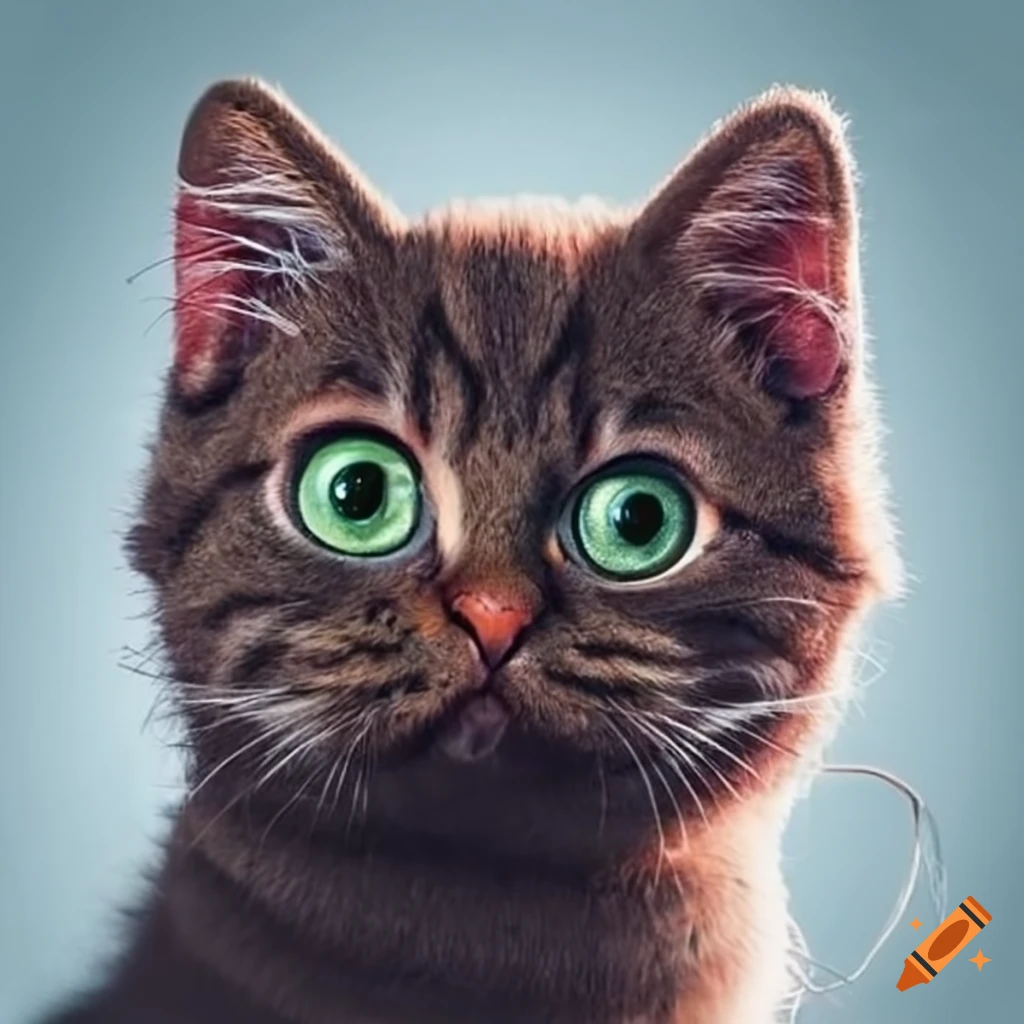 Adorable kitten with mittens on Craiyon