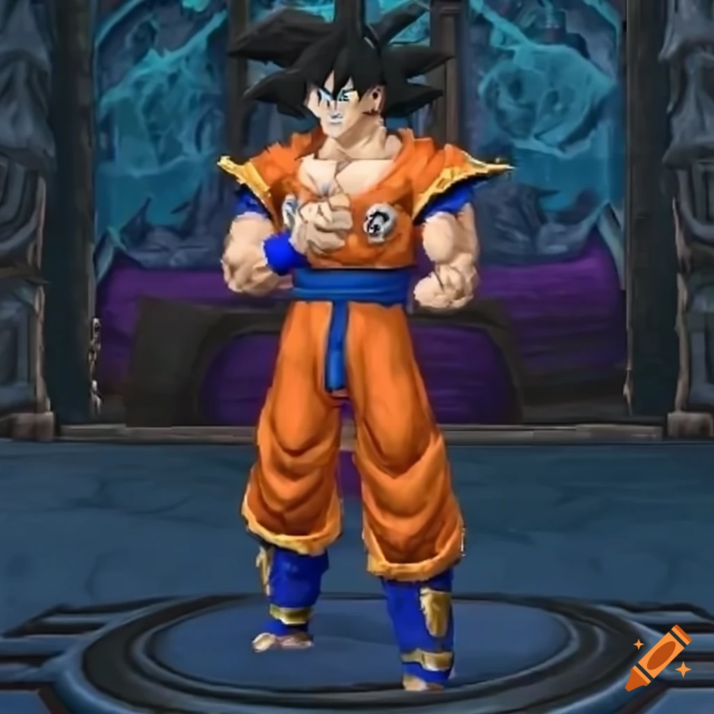 Warcraft iii style goku artwork on Craiyon