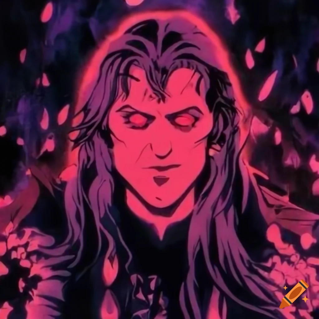 Dark vampire from 80s-90s anime OVA on Craiyon