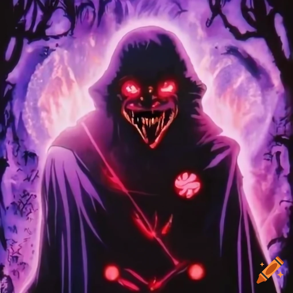 Dark vampire from 80s-90s anime OVA on Craiyon