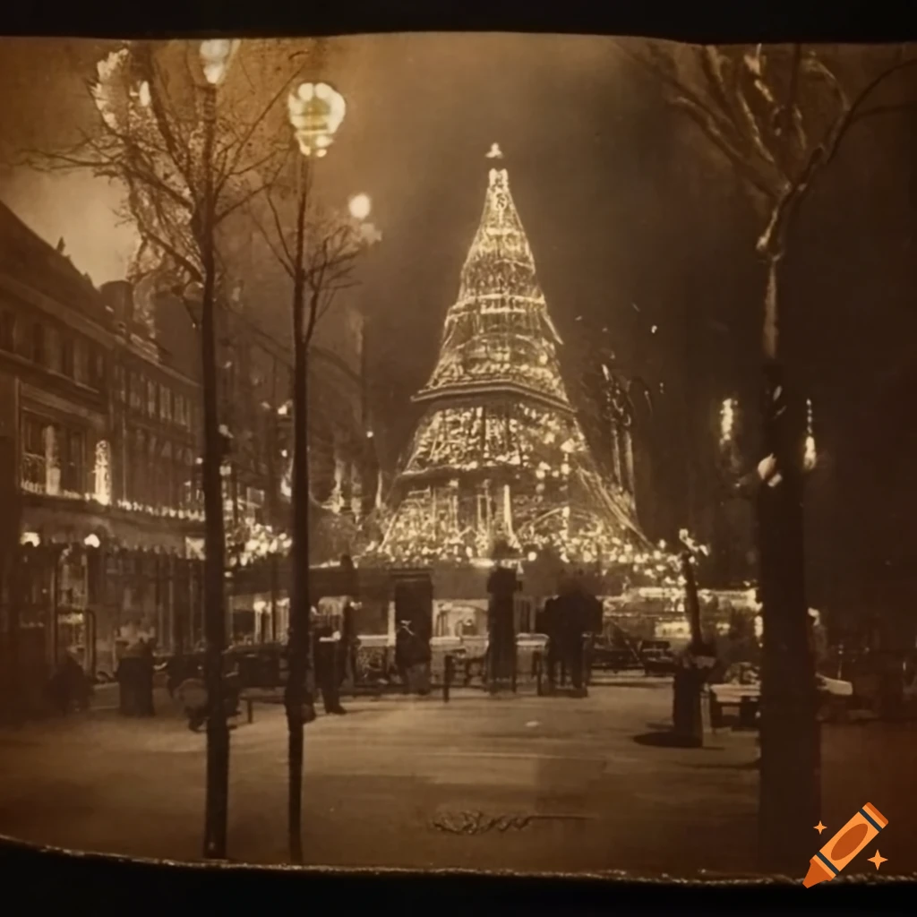1930s paris christmas postcard