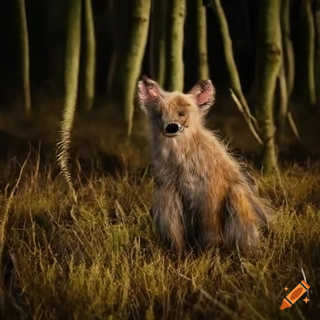 Fantasy creatures in a colorful forest