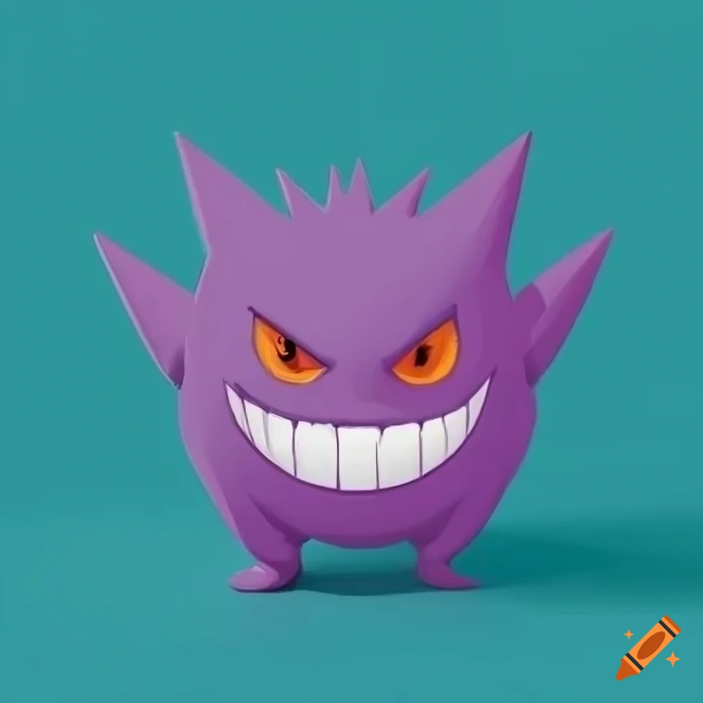 Isometric portrait of gengar