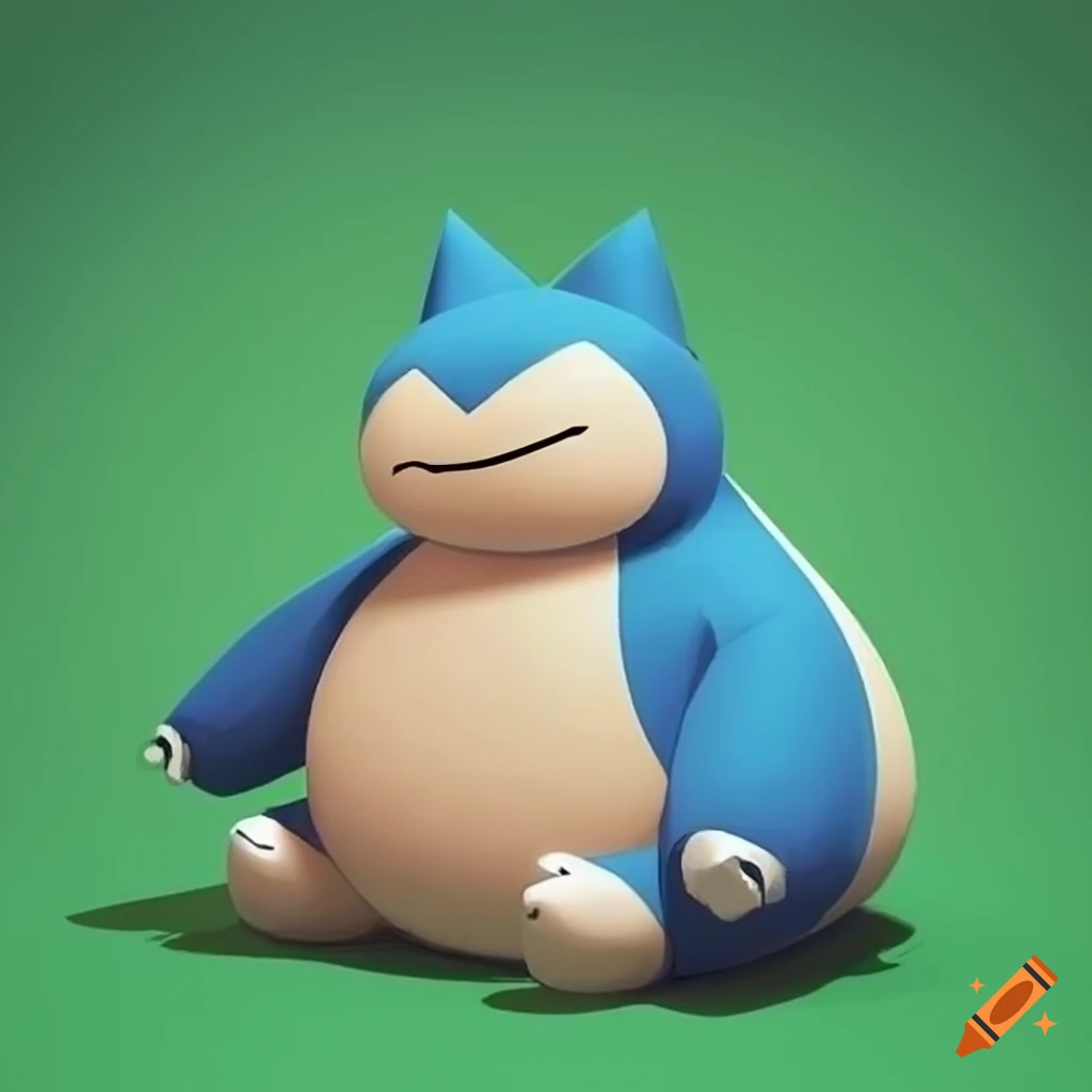 Isometric portrait of snorlax on Craiyon