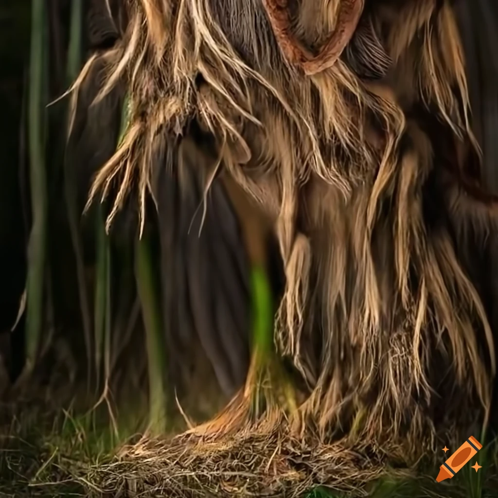 Dark fantasy creatures in a surreal forest on Craiyon