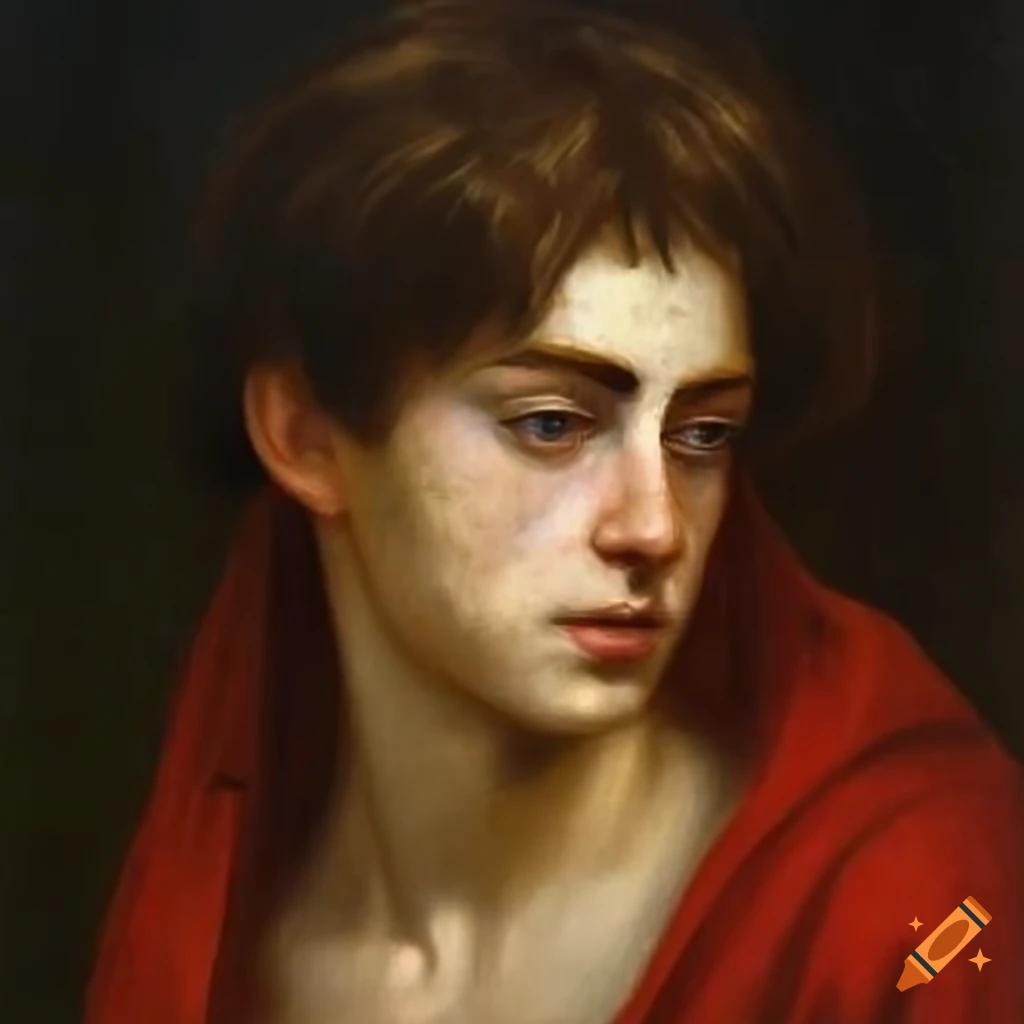 Detailed oil painting of a male greek god on Craiyon