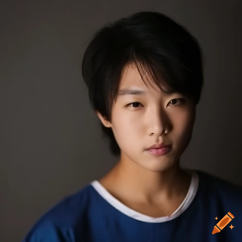 Portrait of a japanese young adult with a unique style