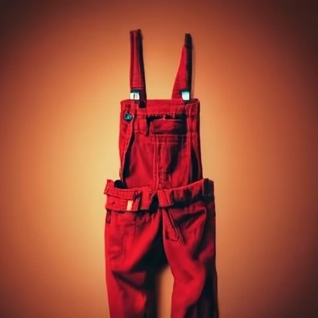 Person wearing red overalls on Craiyon