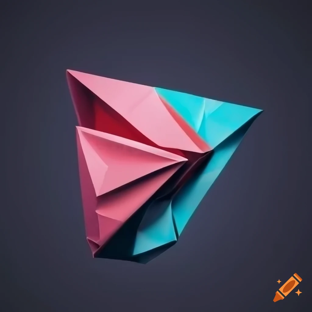 Origami-inspired logo design