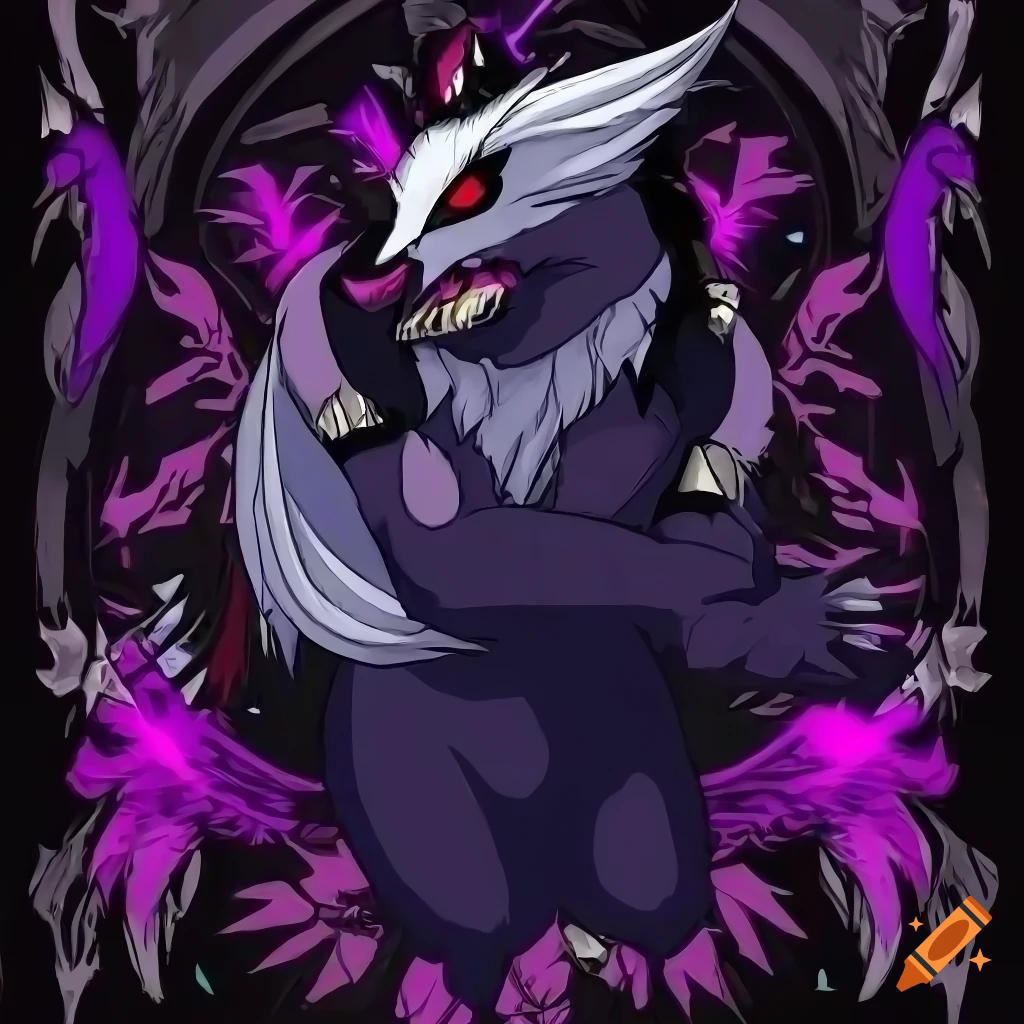 Colourful stylized gothic animal character in anime art style on Craiyon