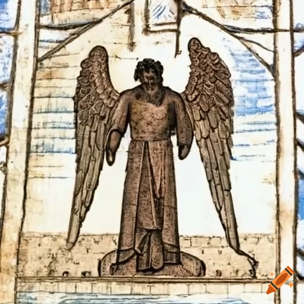 Biblically accurate angel on Solomon's temple on Craiyon