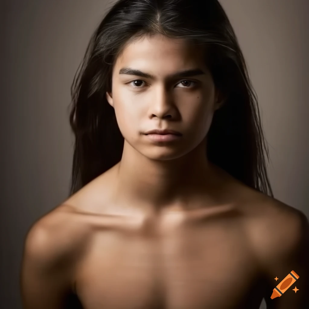 Confident young Native American male on Craiyon